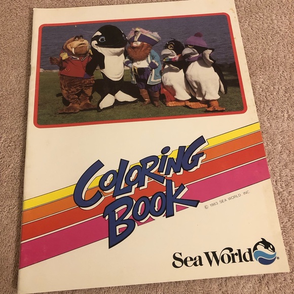 Sea World | Other | Vintage 983 Sea World Coloring Book Unused ...